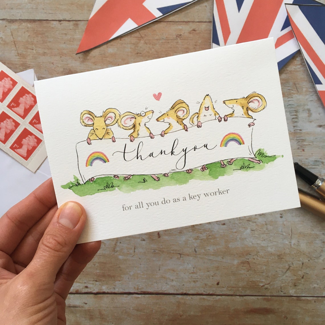 Thank you for all you do as a key worker card key worker | Etsy