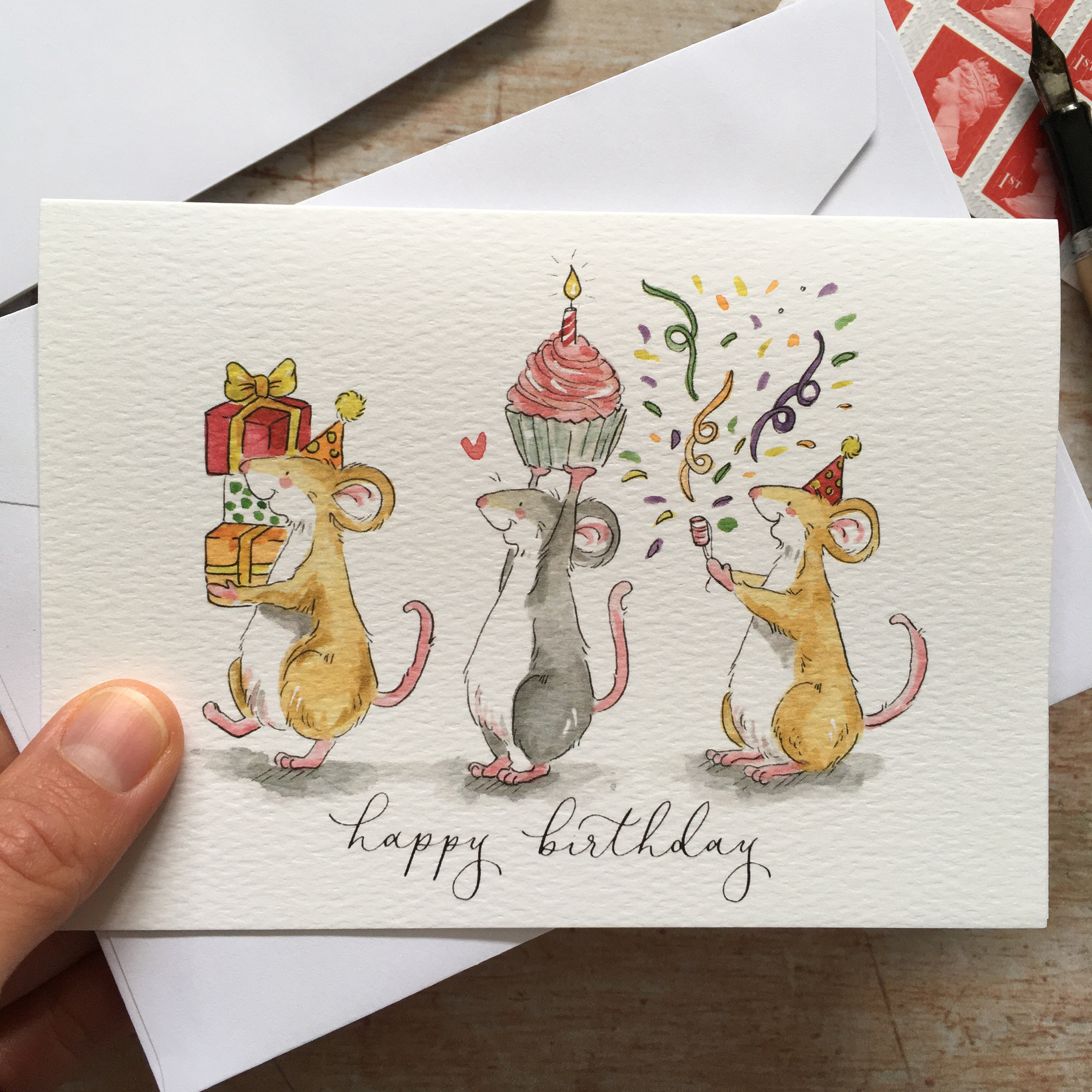 Birthday Party Card Happy Birthday Card Birthday Parade - Etsy