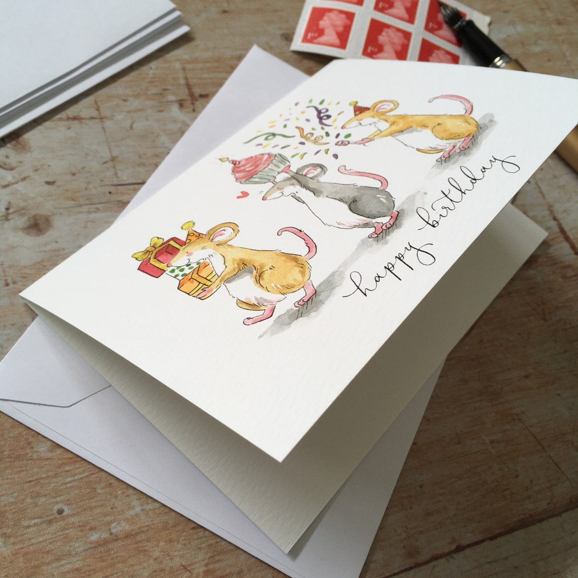 Birthday Party Card Happy Birthday Card Birthday Parade - Etsy UK