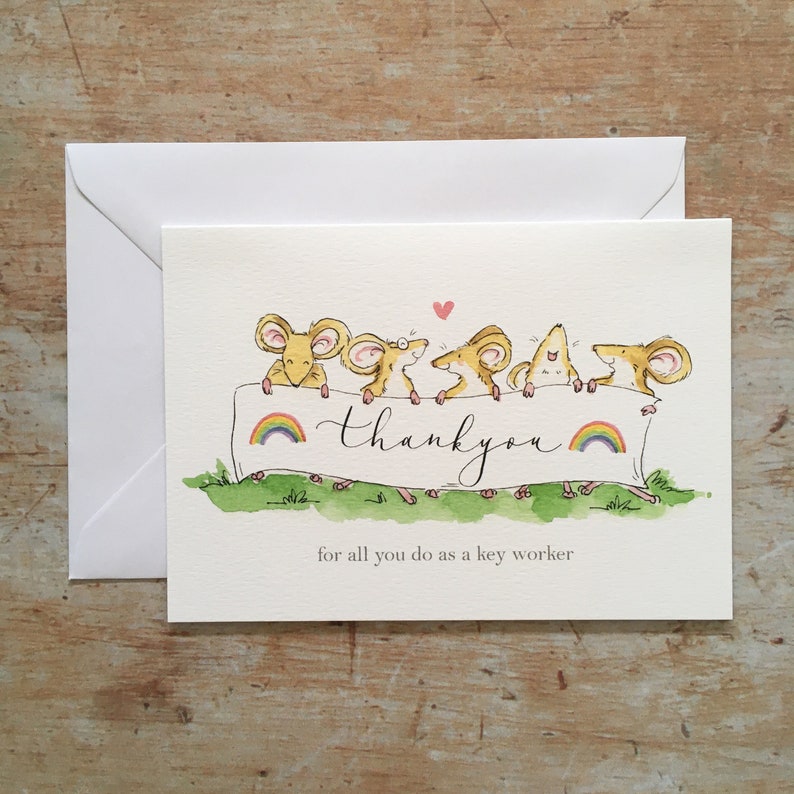 Thank You for All You Do as a Key Worker Card Key Worker - Etsy