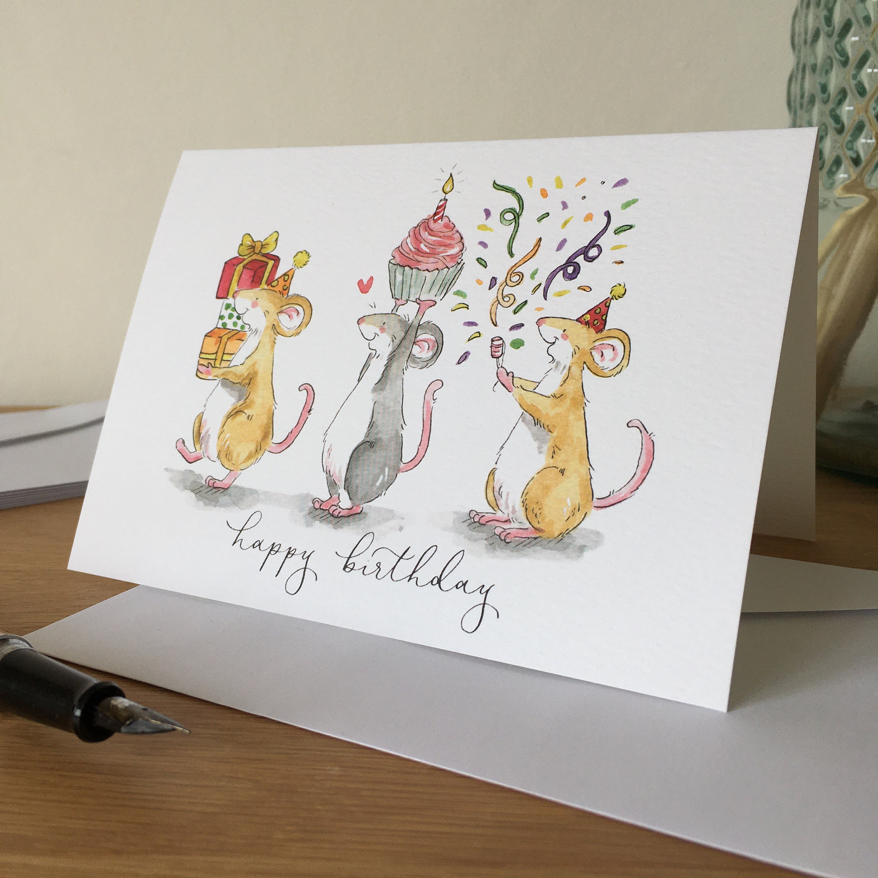 Birthday Party Card Happy Birthday Card Birthday Parade - Etsy