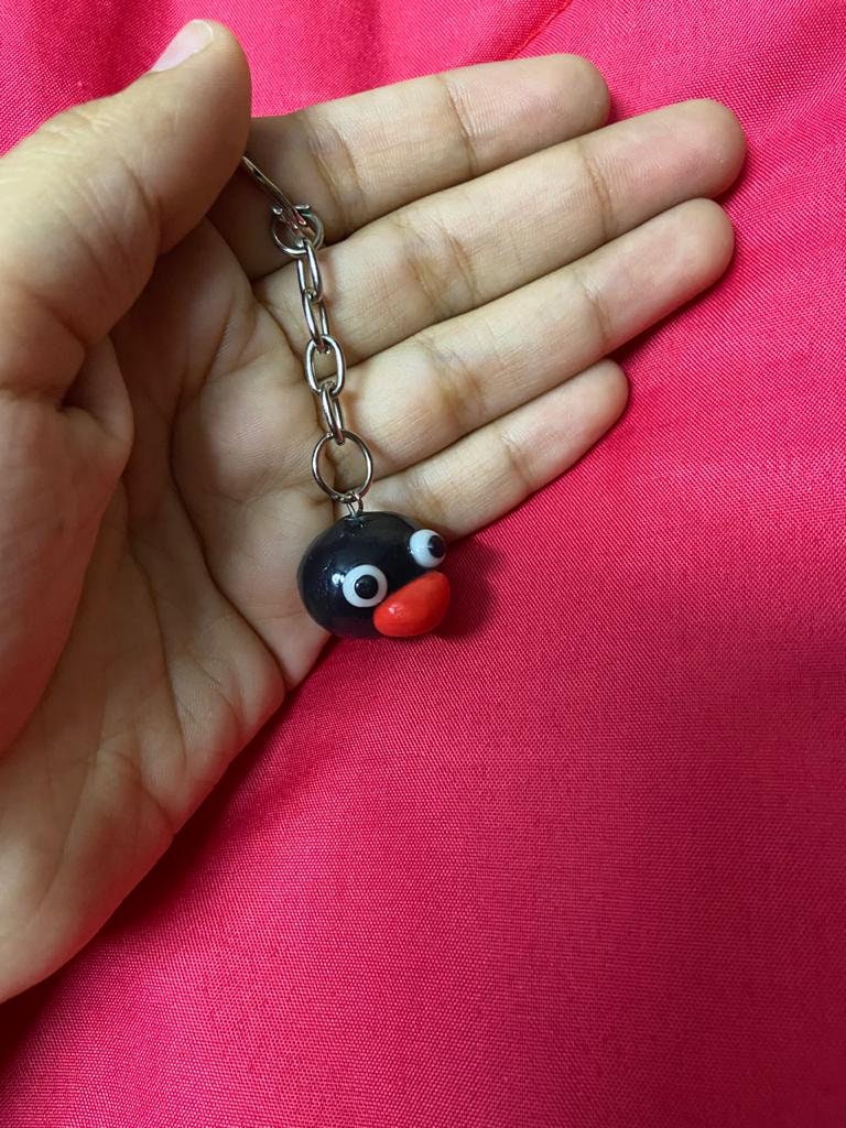 Pingu/ Pingu Head/ Miniature Pingu/ Miniature Penguin/ Penguin Keychain ...
