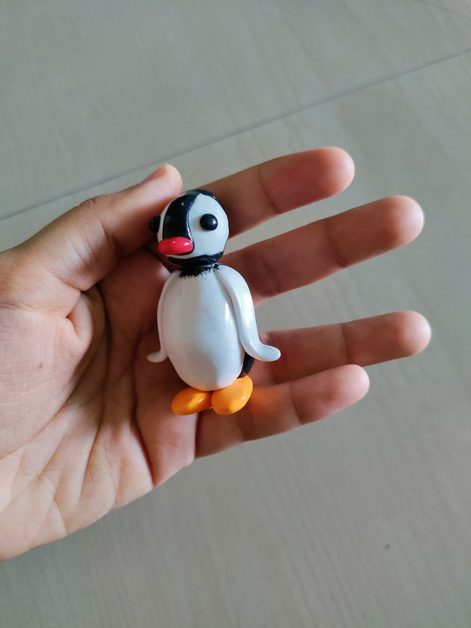 Angry Pingu and Pinga Figure Figurine Doll Toy, Handmade, Penguins, 90s ...