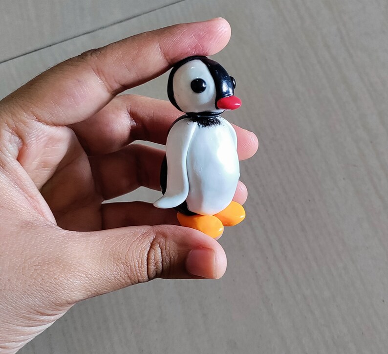 Angry Pingu and Pinga Figure Figurine Doll Toy, Handmade, Penguins, 90s ...