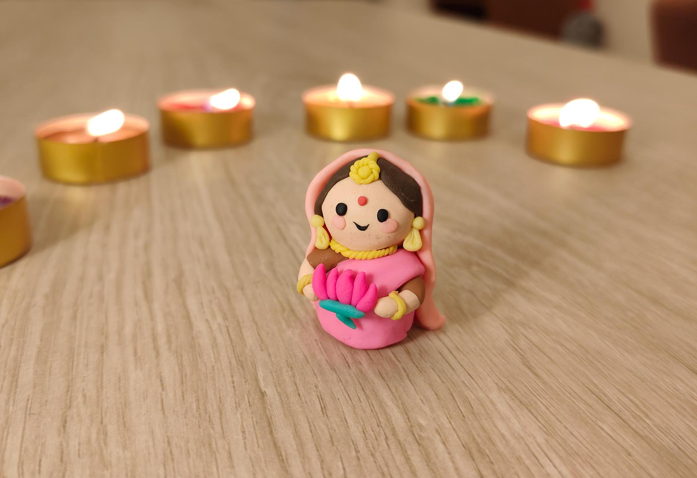 Pink Ganesh Laxmi Miniatures Dolls, Figures, Figurines, Idols, Mini ...