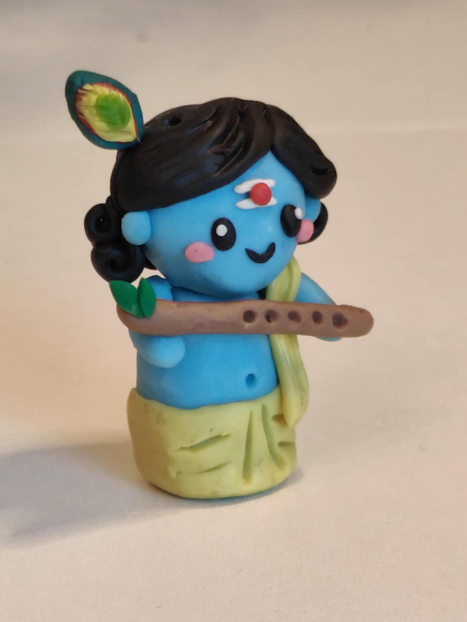 Handmade Baby Krishna Figurine: Polymer Clay Hindu God Idol - Etsy