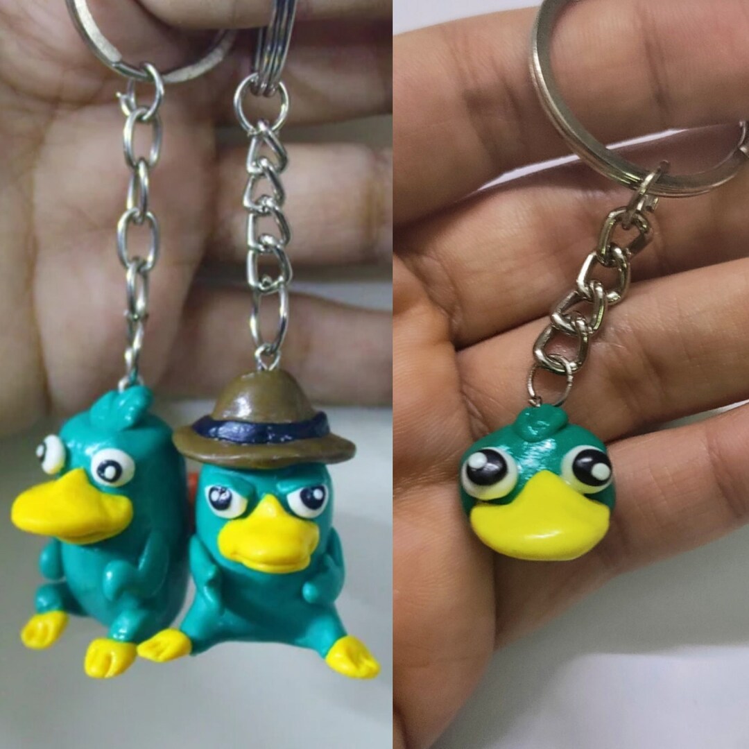 Agent P Perry Head Figure/keychain, Keyring, Action Figure, Figurine ...
