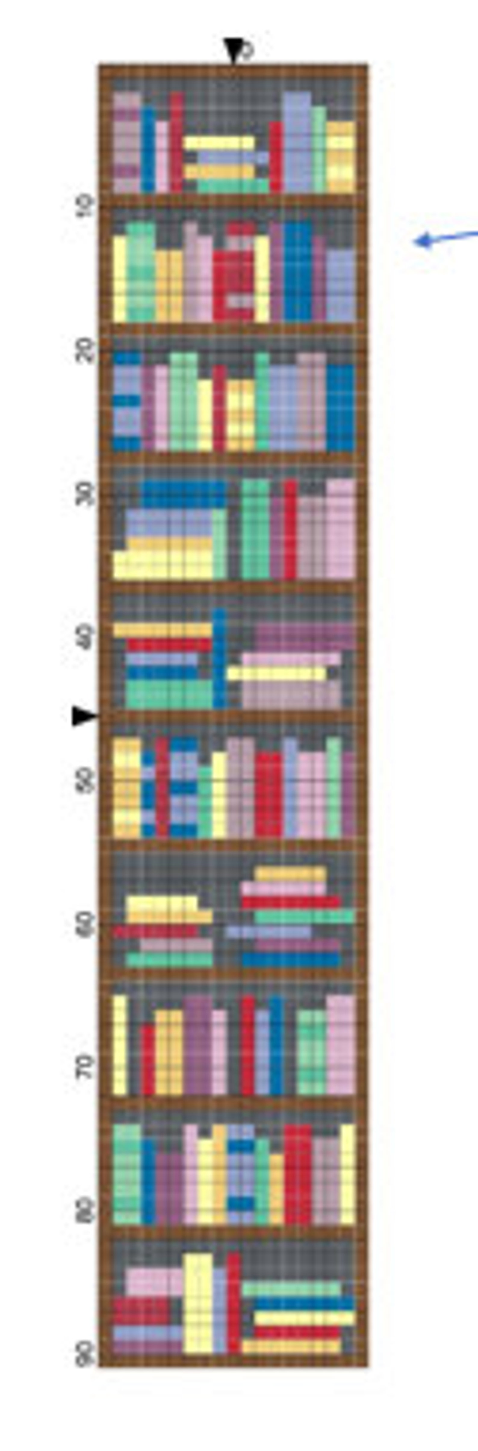 Bookshelf Bookmark PDF PATTERN - Cross Stitch - Etsy
