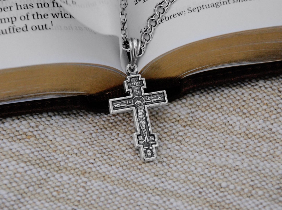 Eastern European Orthodox Pectoral Crucifix Cross - Woman Eastern ...