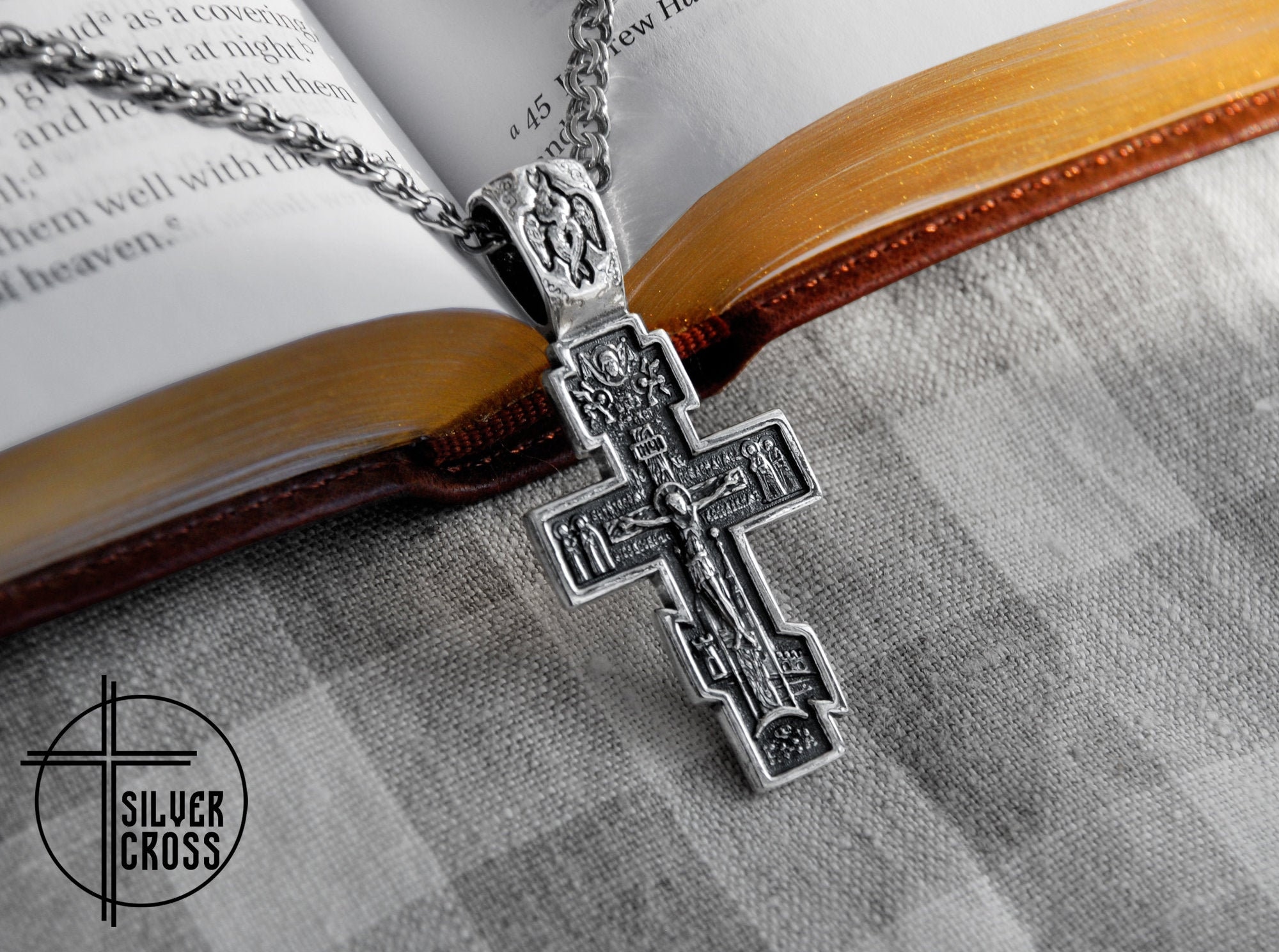 Big Heavy Mens Greek Cross Necklace Pendant Large Jewelry | Etsy