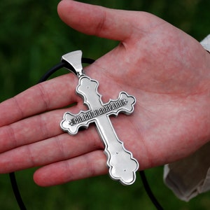 Extra Large Pectoral Orthodox Priest Cross Necklace - Clergy Silver ...