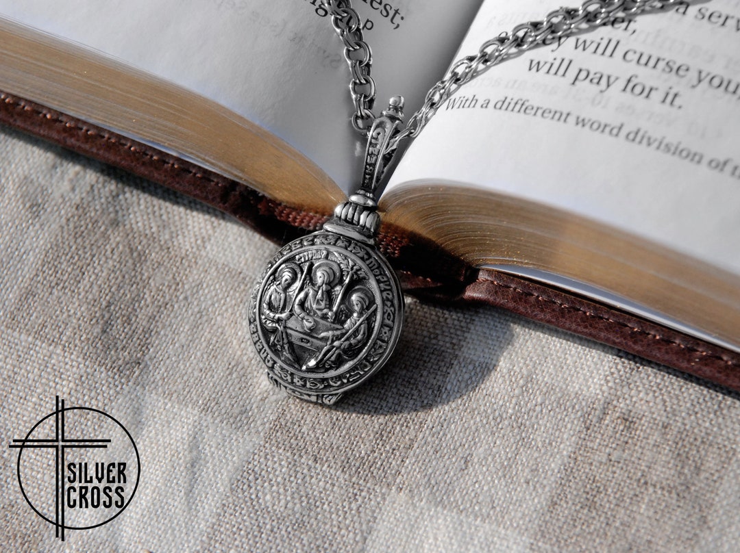 Holy Trinity Orthodox Locket Christian Jewelry Pendant - Saint ...