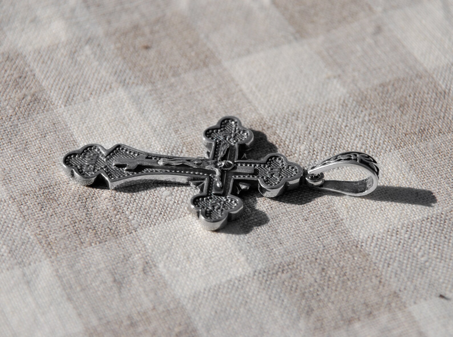 Large Orthodox Pectoral Silver Cross Necklace for Men Priest | Etsy