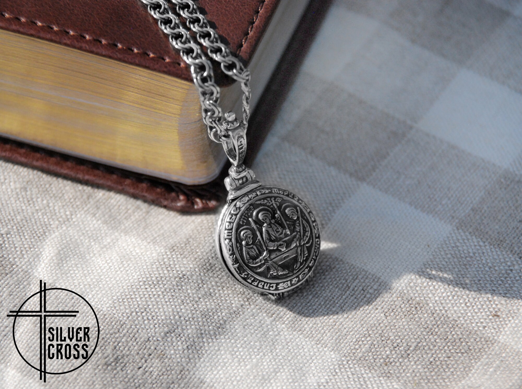 Holy Trinity Orthodox Locket Christian Jewelry Pendant - Saint ...