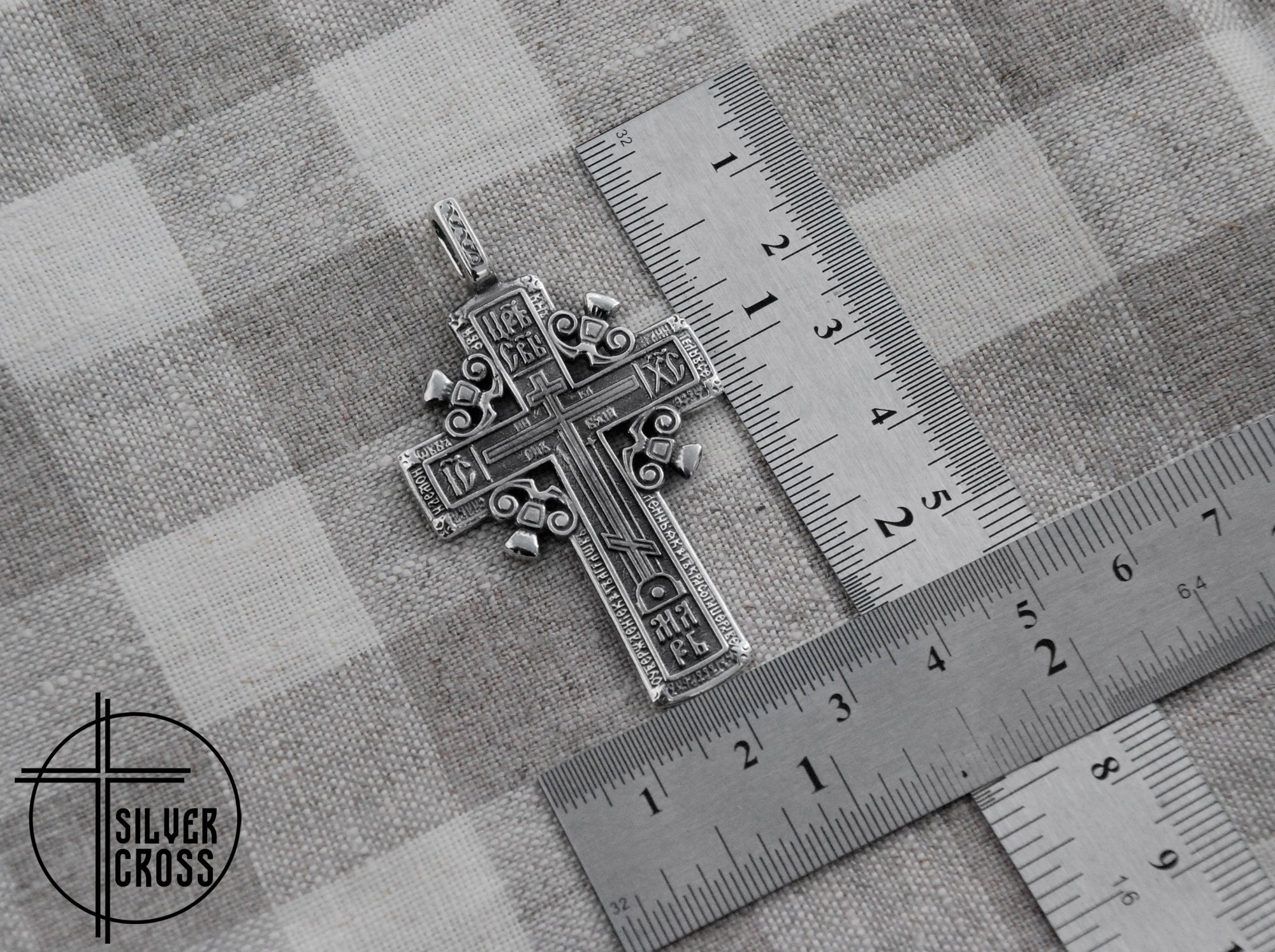 Greek Orthodox Large Silver Mens Cross Necklace Men Silver - Etsy Australia
