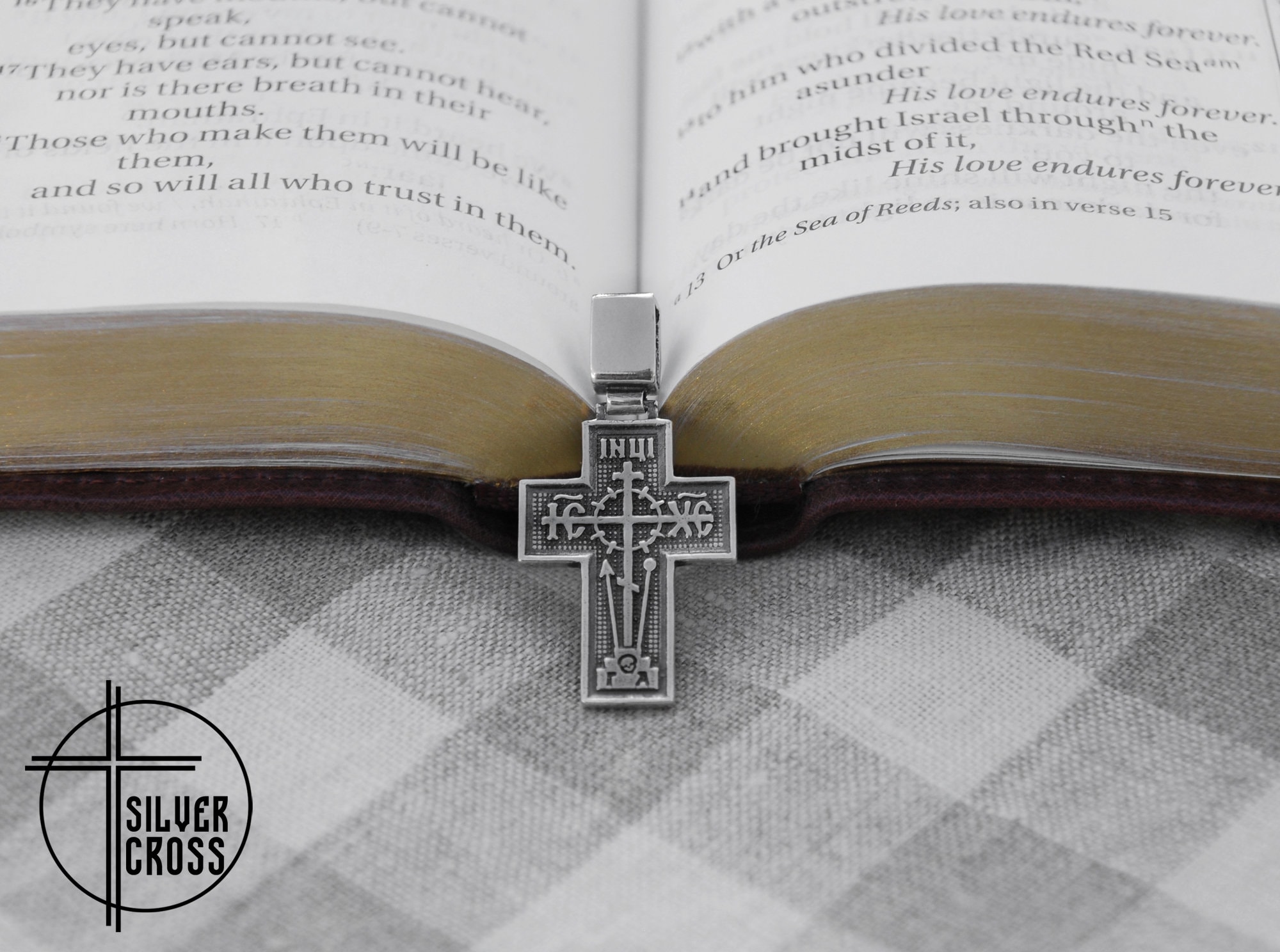 Greek Orthodox Mens Silver Cross Pendant Necklace Christian | Etsy