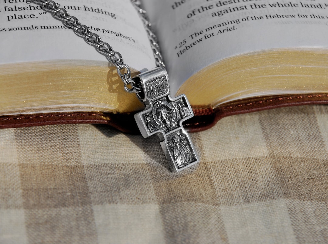 St Michael the Archangel Orthodox Cross Pendant Necklace Men - Saint ...