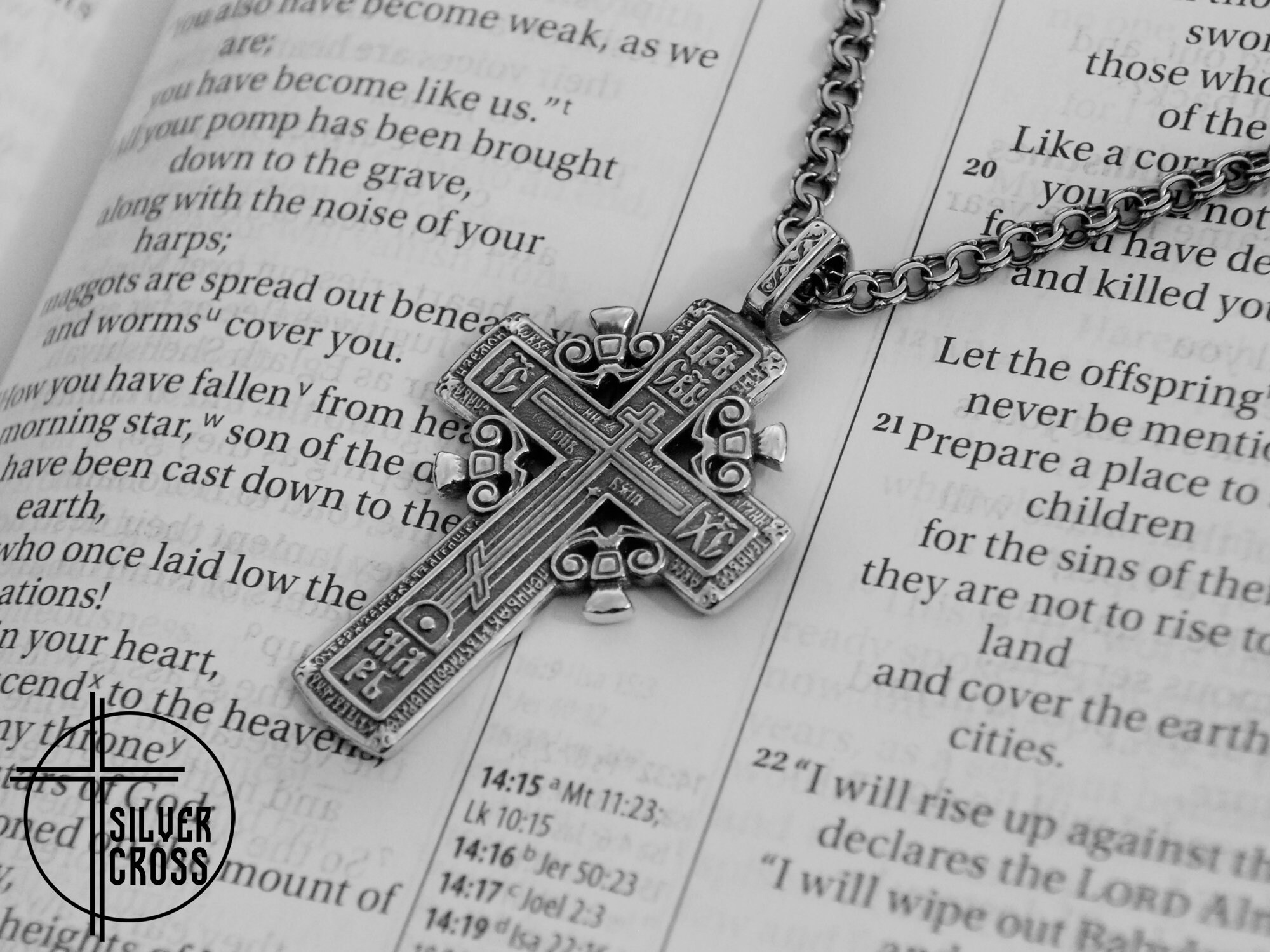 Greek Orthodox Large Silver Mens Cross Necklace Men Silver - Etsy Australia