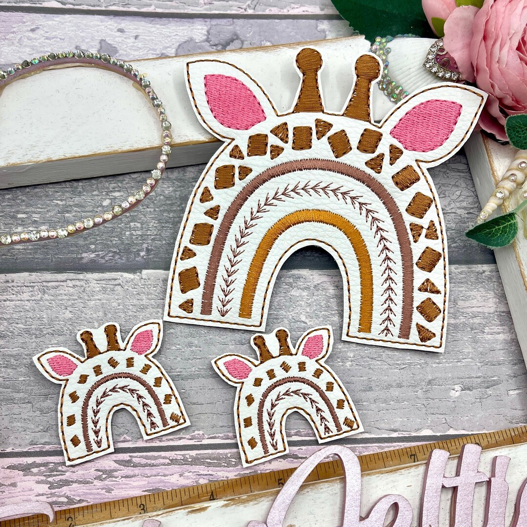 ITH Giraffe Bow Holder, Clippie Keeper, Giraffe Felties, Digital ...