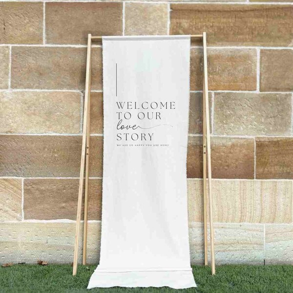 Hanging Fabric Welcome Sign - Etsy