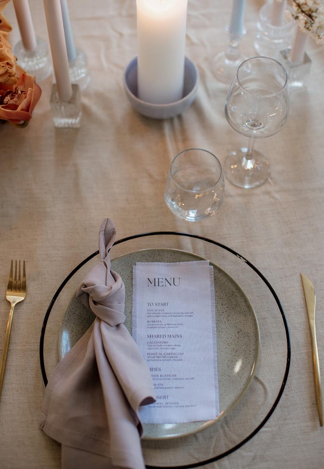 Wedding Menu Fabric Linen Sign Decor Signage - Personalised Fabric Sign ...