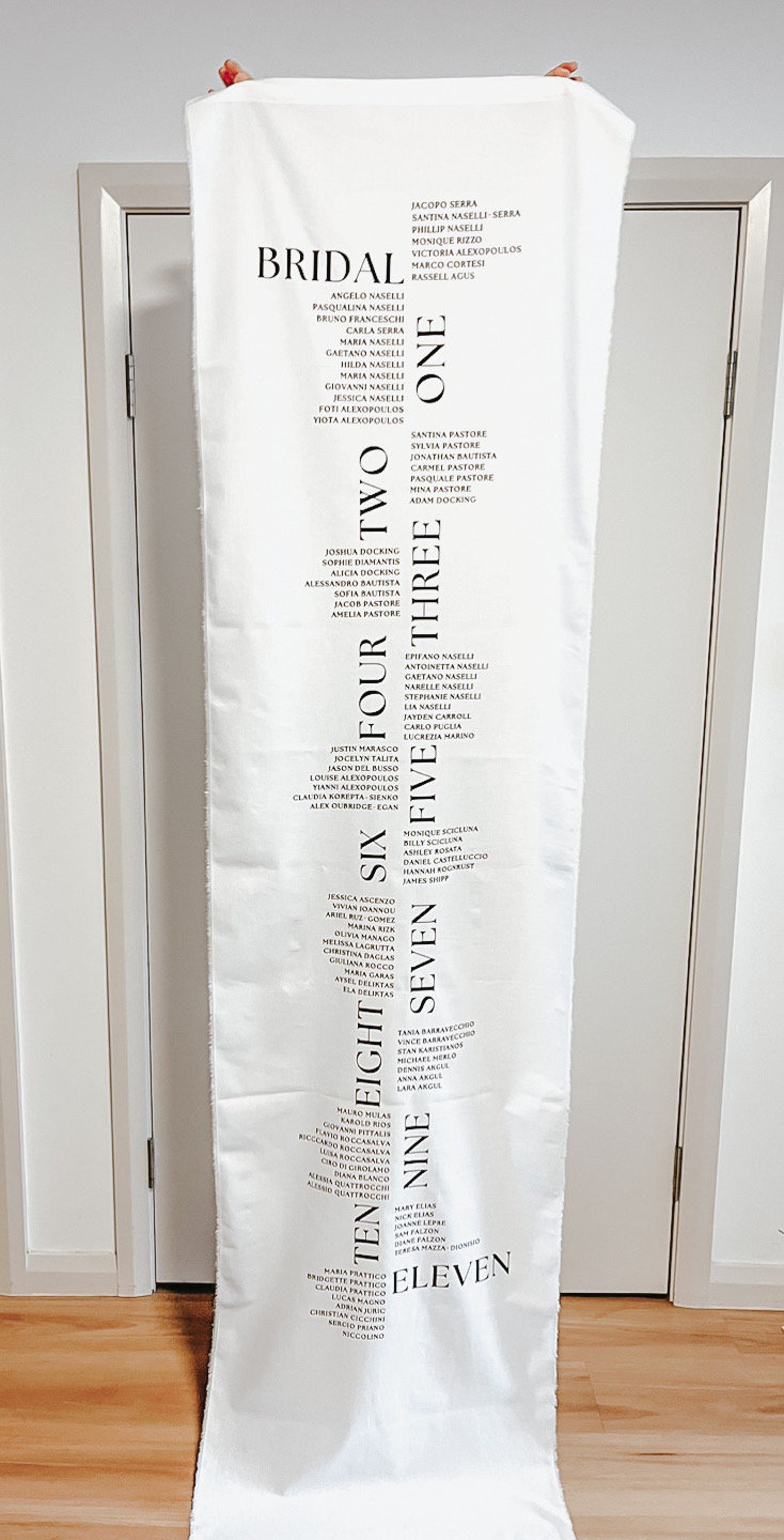 Cloth Wedding Seating Chart Fabric Banner Elegant Stunnin Rustic ...