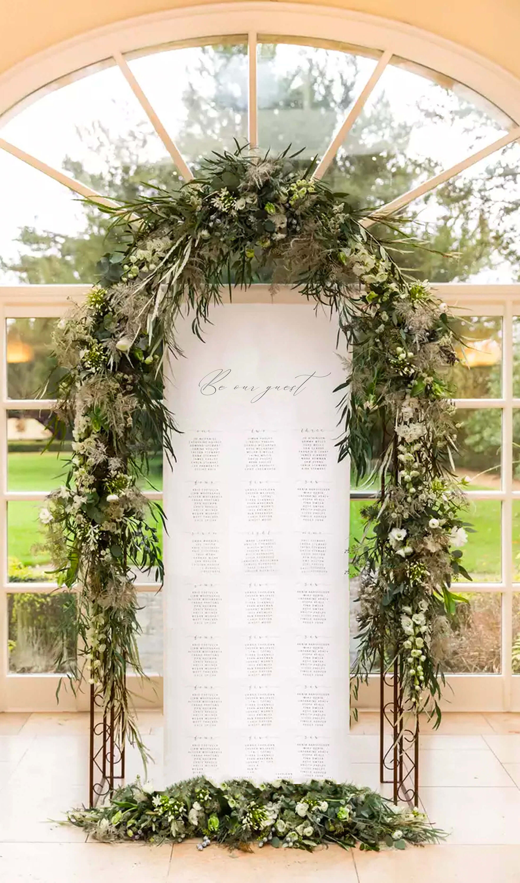 Cloth Wedding Seating Chart Fabric Banner Elegant Stunnin Rustic ...