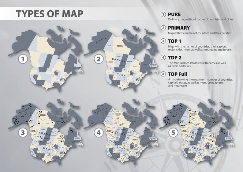 RGB LED 3D Wooden World Map 3D LED Wooden Map of the World - Etsy