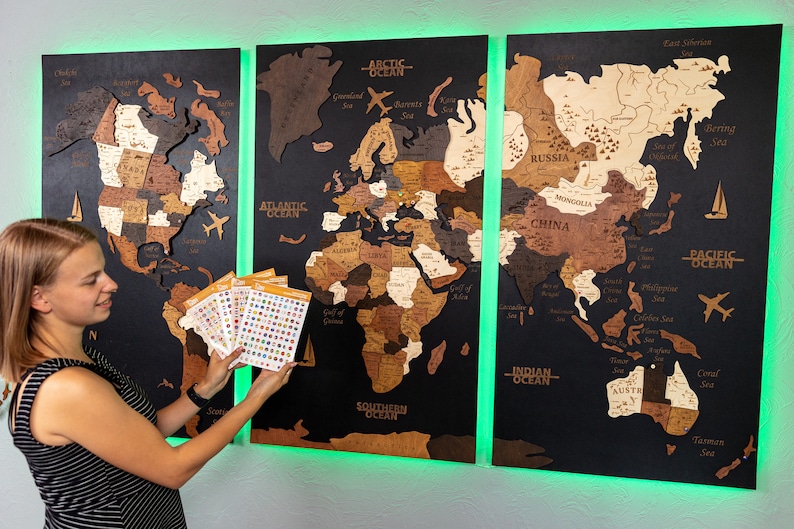 World Map Push Pin Wall Art World Map Board Wooden World Map - Etsy ... World Map Push Pin Wall Art World Map Board Wooden World Map - Etsy ...