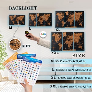 Cork World Map Wall Map World Push Pin Wood Cork Map - Etsy