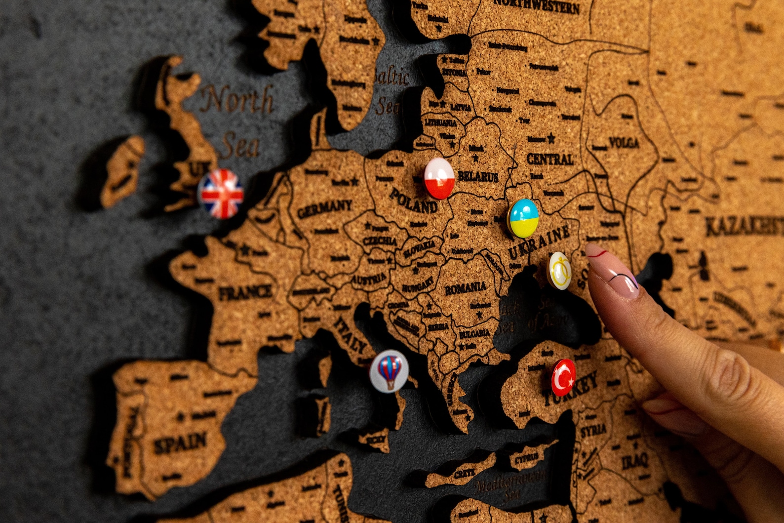 Cork World Map Wall Map World Push Pin Wood Cork Map - Etsy Hong Kong