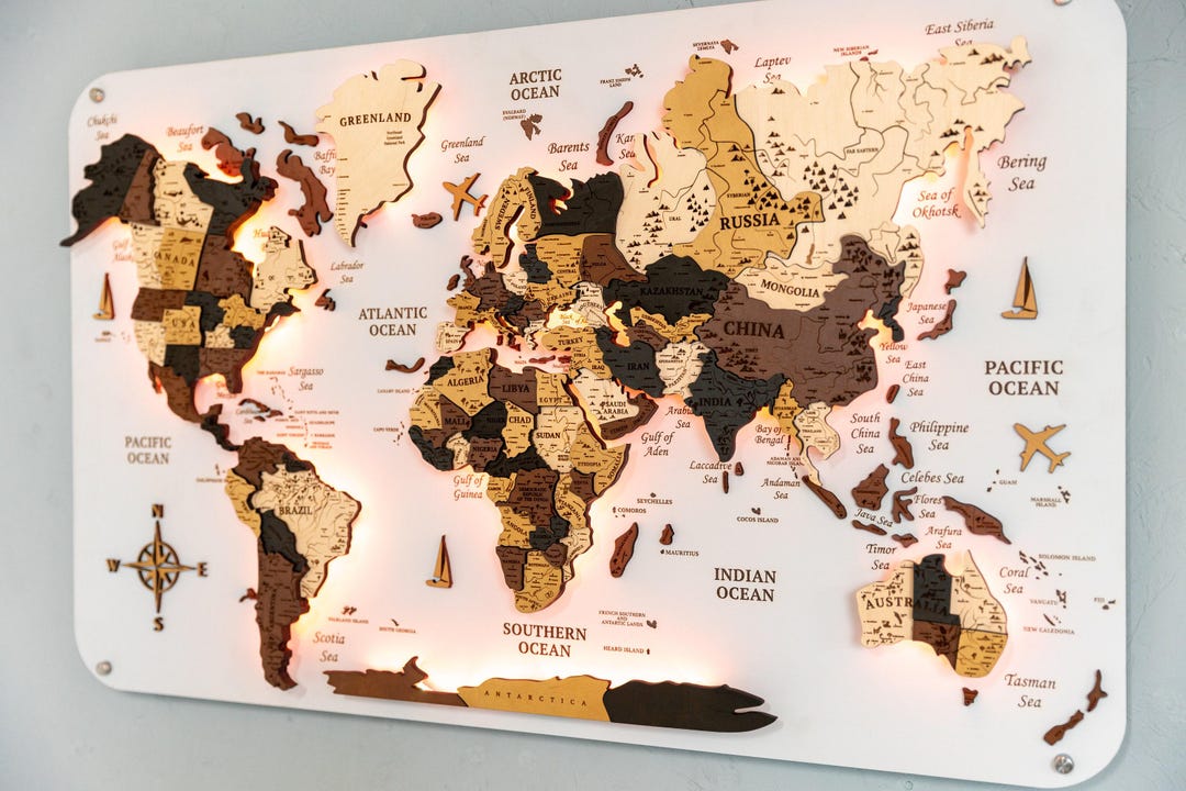 USA Wooden Map, US Map Led Backlight, Wooden USA Map, Map of Usa ...