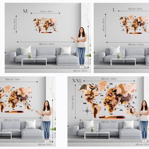 Wooden World Map Cork Map Wall Art Cork World Map Wall - Etsy