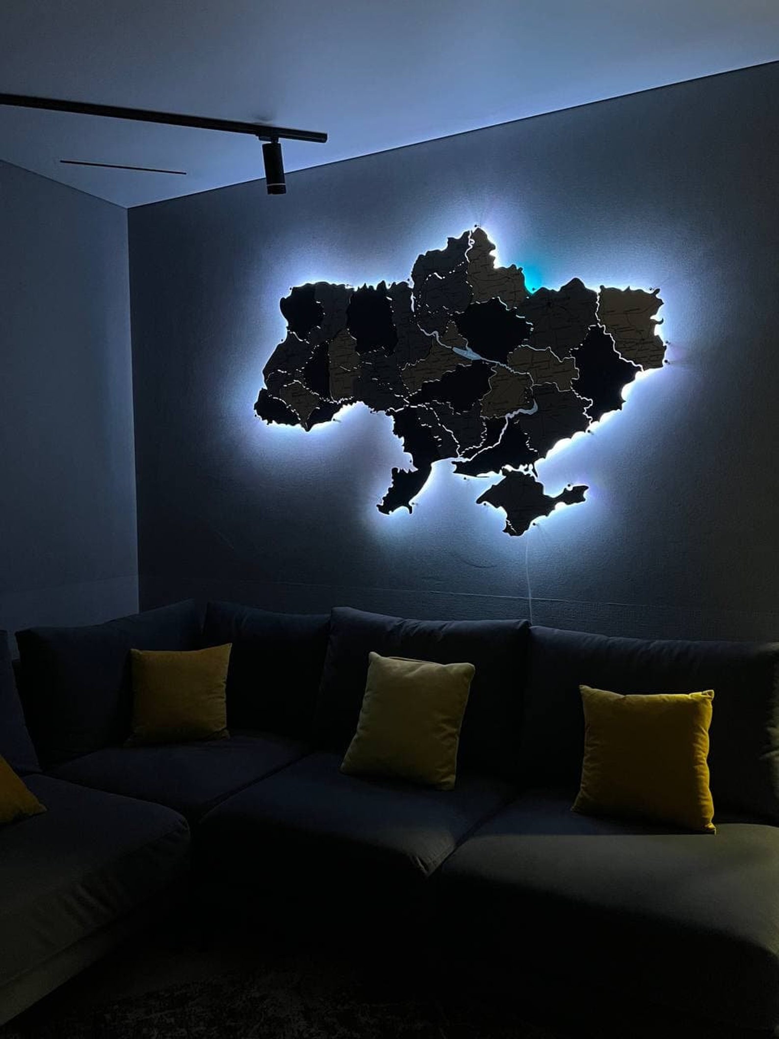 LED Ukraine Map, Wooden Wall Decor, Personalized Gift - Etsy