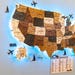 3D Wooden World Travel Map, Home Housewarming Gift, Colorful Travel Map ...