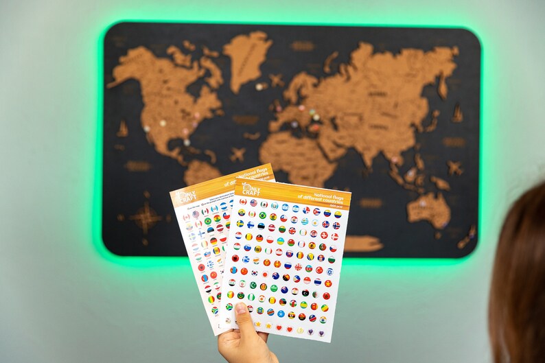 Cork World Map Wall Map World Push Pin Wood Cork Map - Etsy Australia