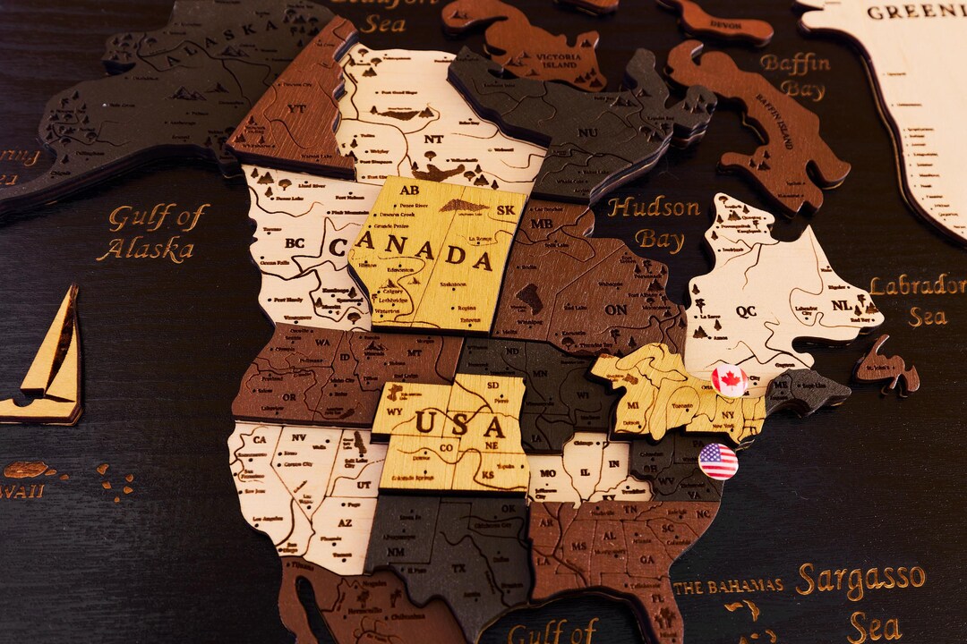 3D World Map, Living Room Decor, Map to Mark Travel, Bedroom Decor ...