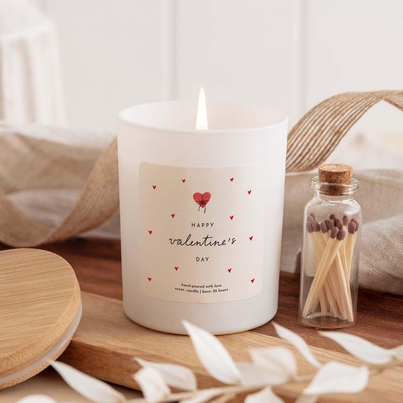 Valentine Candles - Etsy UK