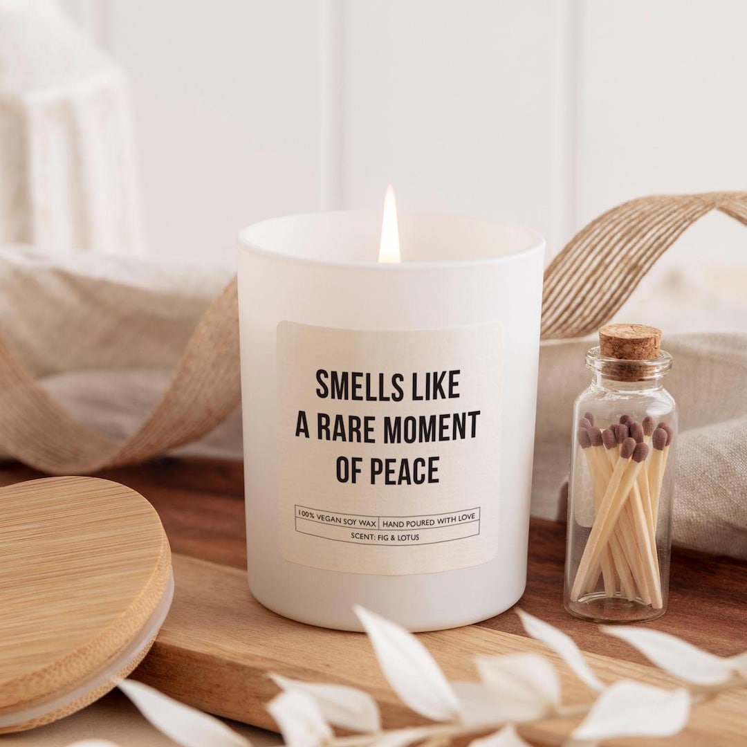 Smells Like a Rare Moment of Peace Candle Gift for Mum Sister Grandma ...
