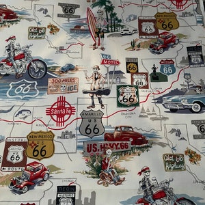 Alexander Henry Memories of Route 66 tea Dye is 100% Cotton Fabric by a ...