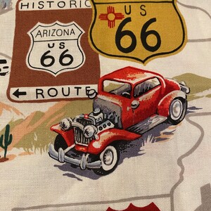Alexander Henry Memories of Route 66 tea Dye is 100% Cotton Fabric by a ...