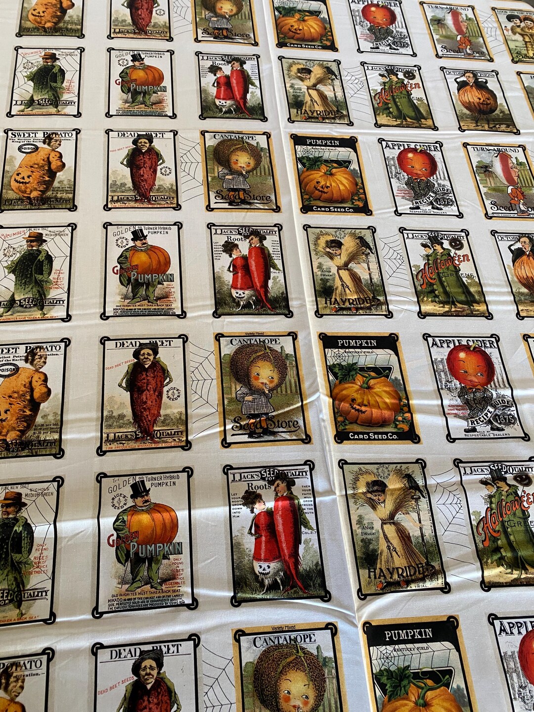 Riley Blake - Pumpkin Patch Seed Sacks Patch White - Etsy