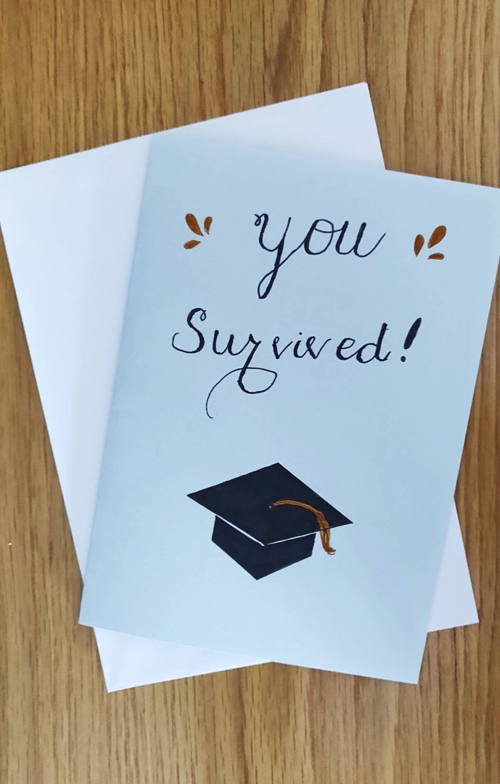 Congratulations Graduation Card - You Survived - Etsy