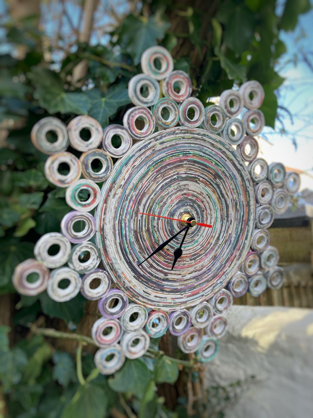 Paper Wall Clock, Unique Wall Decor, Unusual Wall Clocks, Silent Clock ...