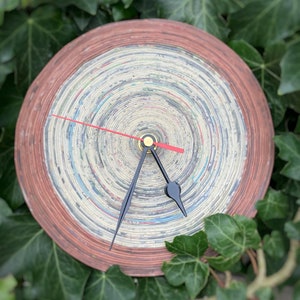Recycled Paper Clock Eco-friendly Unique up Cycling Brown Round - Etsy