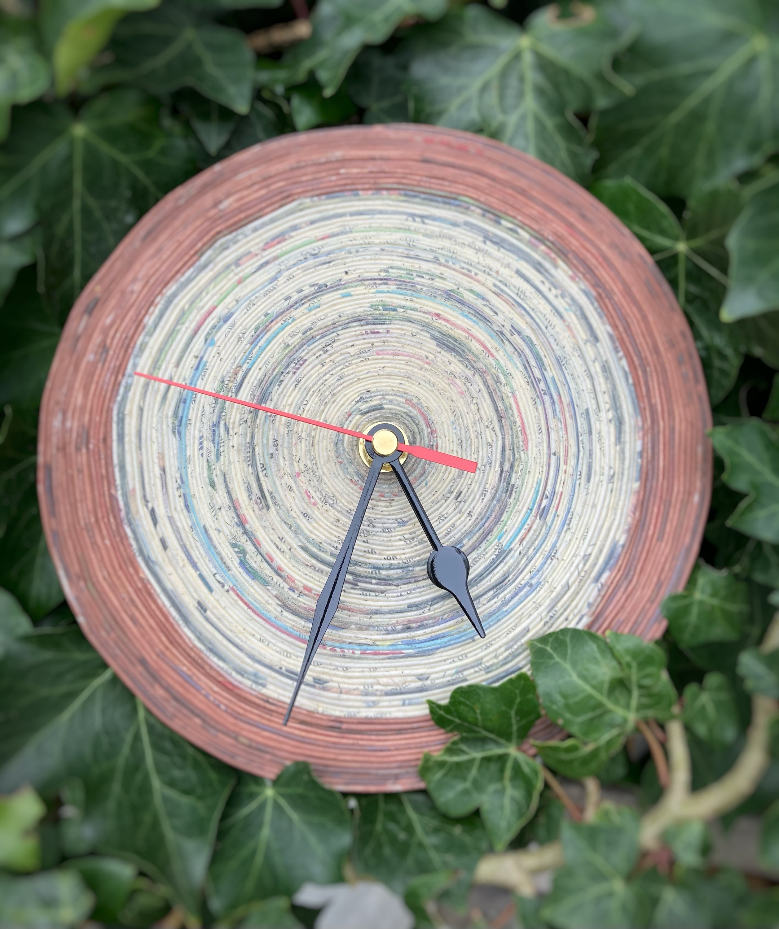 Recycled Paper Clock Eco-friendly Unique up Cycling Brown - Etsy