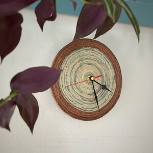 Recycled Paper Clock Eco-friendly Unique up Cycling Brown Round - Etsy