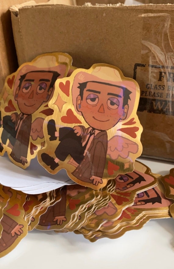 Castiel Stickers Golden Mirror Effect Super Fresh Look Very | Etsy