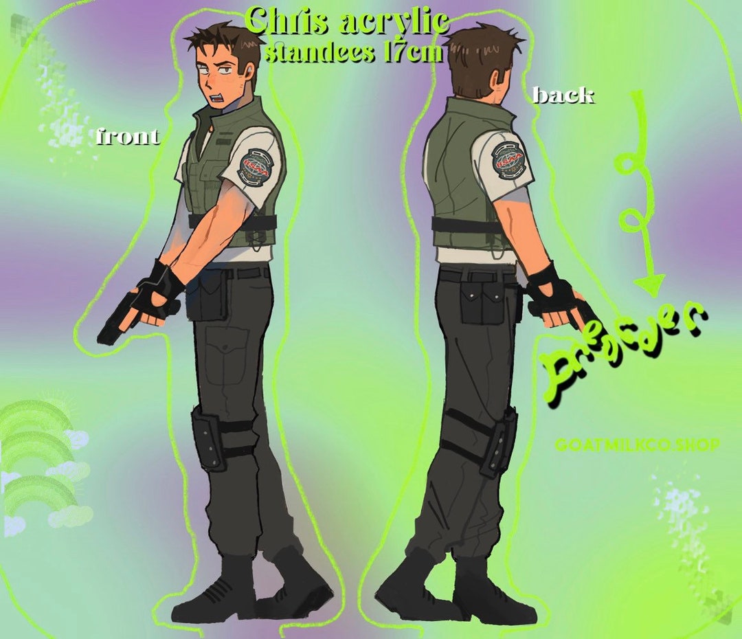 Ready2ship! Chris Redfield Acrylic Stands 17cm(about 7 Inches) Tall - Etsy