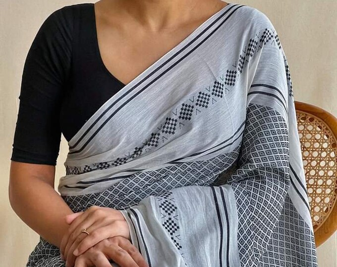 Primium Bengal Cotton Hand Weaved Saree|handloom Mark Certified ...